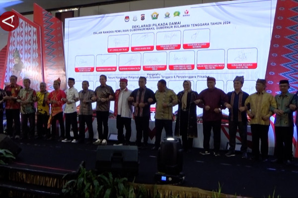 Ramai-ramai deklarasi Pilkada damai di Sulawesi Tenggara - ANTARA News