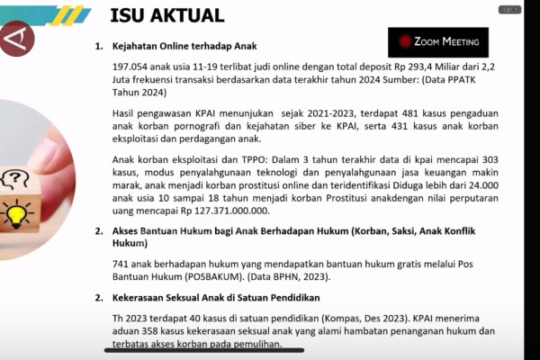 Kemen PPPA dan KPAI telah tangani kasus kekerasan anak di penitipan - ANTARA News