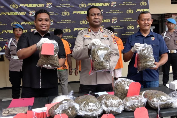 Polisi amankan 7,5 kg ganja dari jaringan narkoba asal Papua Nugini - ANTARA News