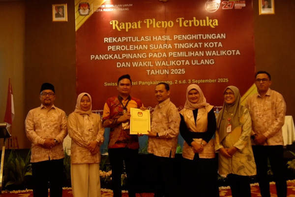 Hasil rekapitulasi: Udin-Dessy unggul Pilkada Ulang Kota Pangkalpinang - ANTARA News